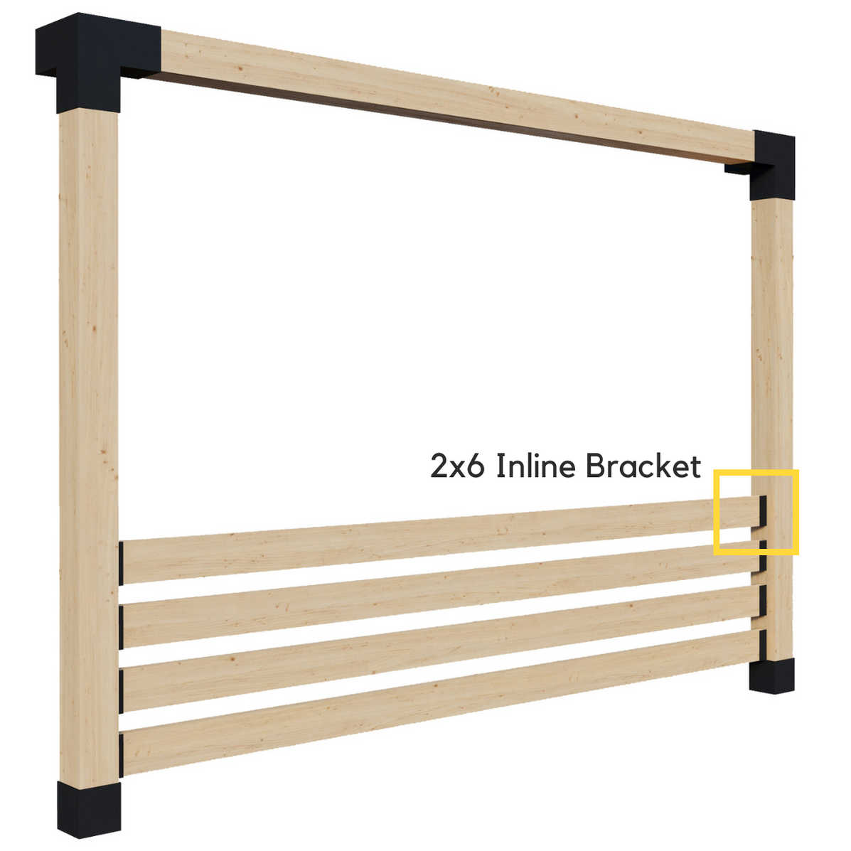 Universal 2x6 Inline Roof Rafter Bracket (14-Gauge Steel, Made in the