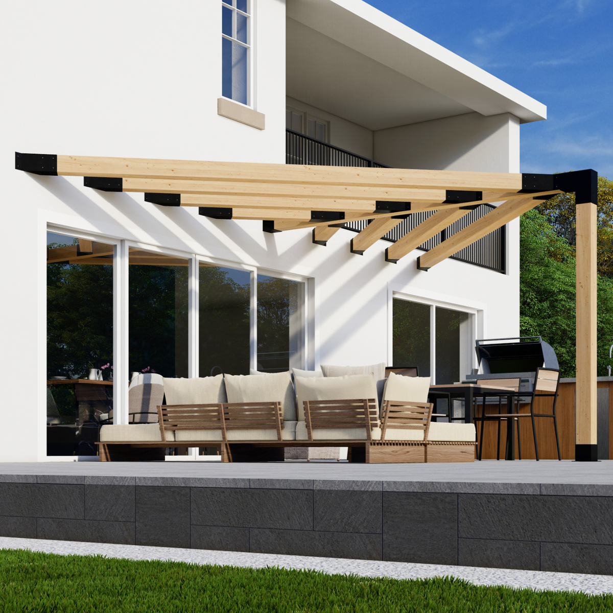 Kit w/ Corner Metal Posts for Pergola - 20% Off