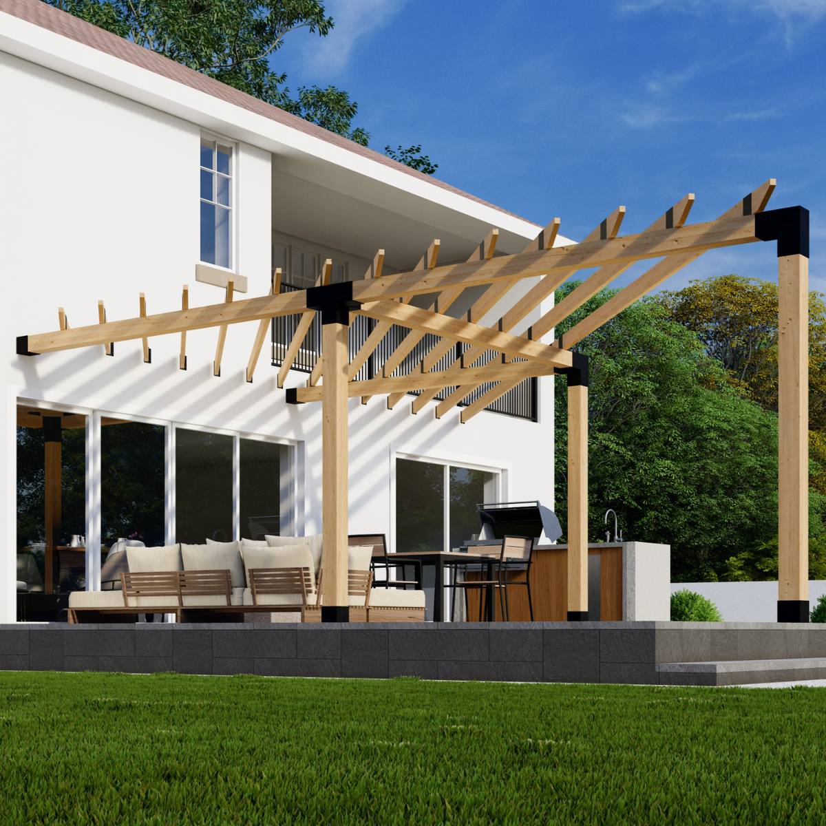 Large Triangle Pergola Kit - 20% Off + Free Shipping