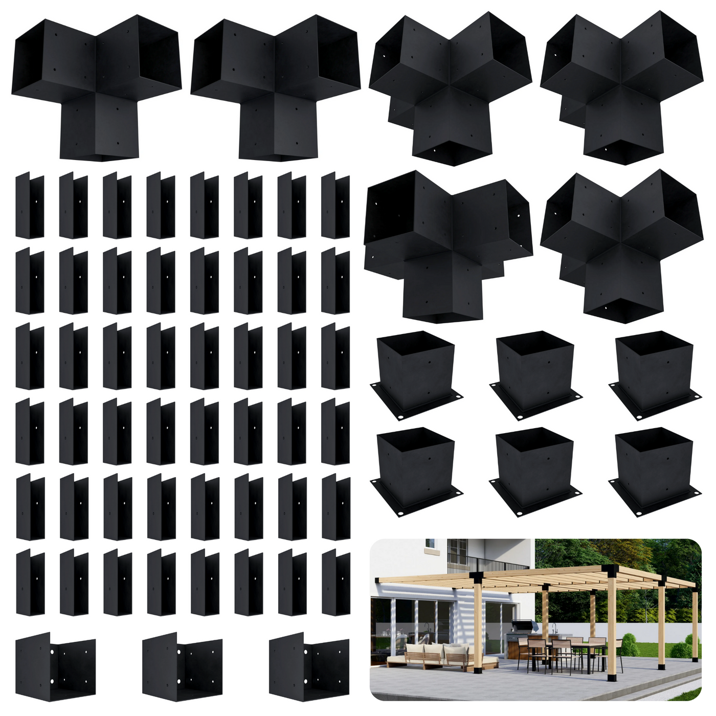 20 x 20 Pergola Attached to House with Roof - DIY Outdoor Pergola Kit