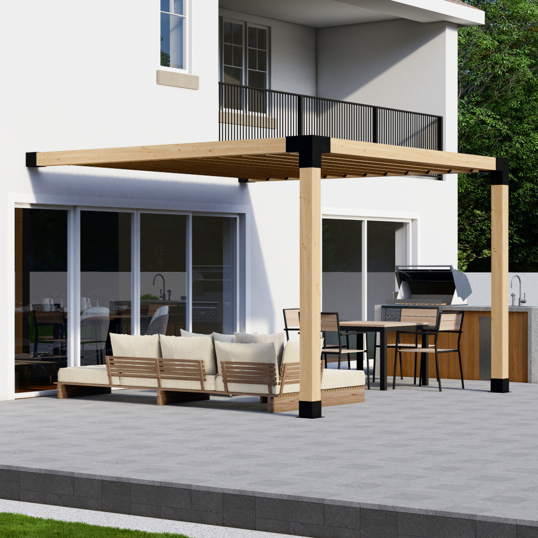 DIY Kit for 2-Post Pergola With Roof - 20% Off + Free S/H