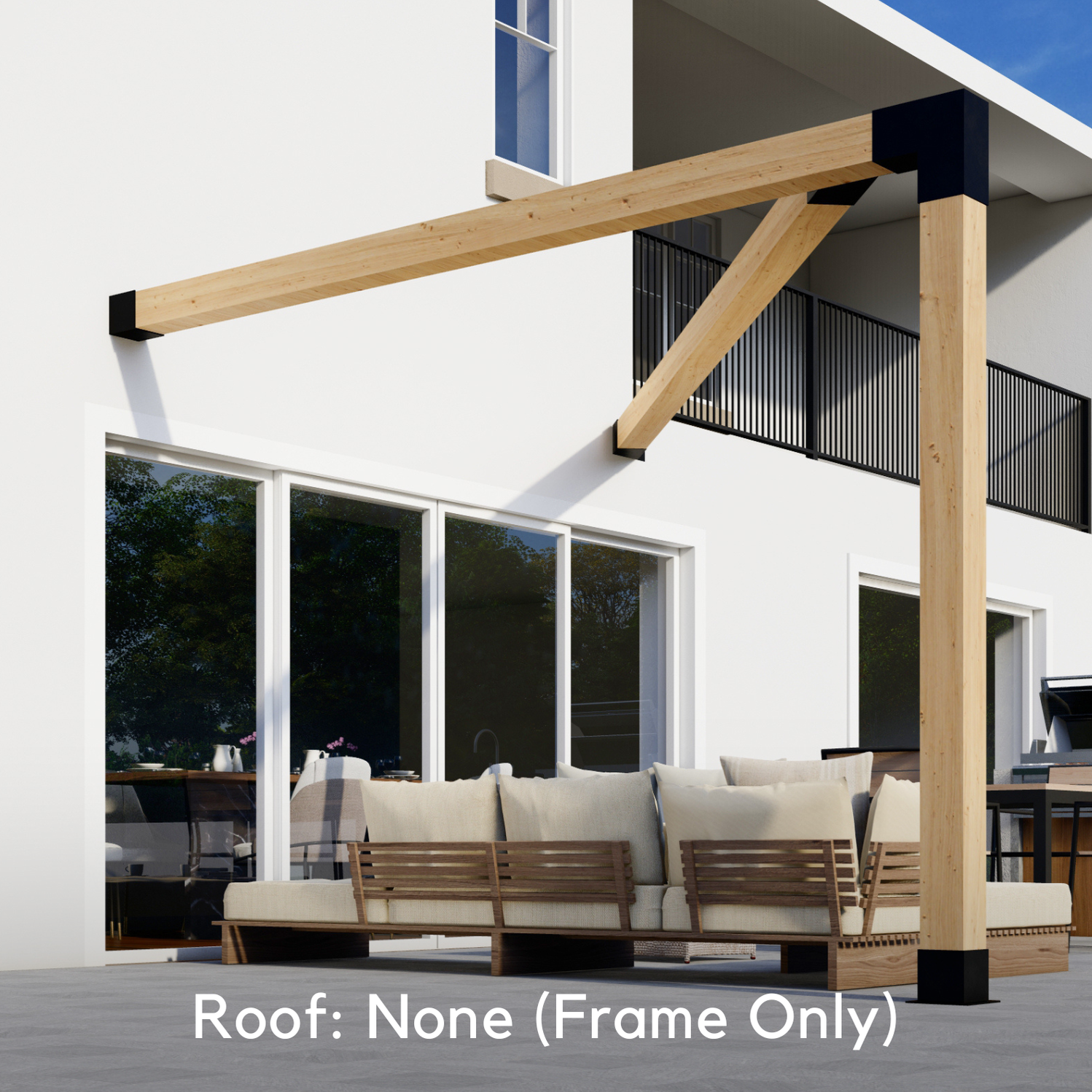 DIY Pergola Kit for an Up to 12' x 12' Triangle Pergola Attached to Ho