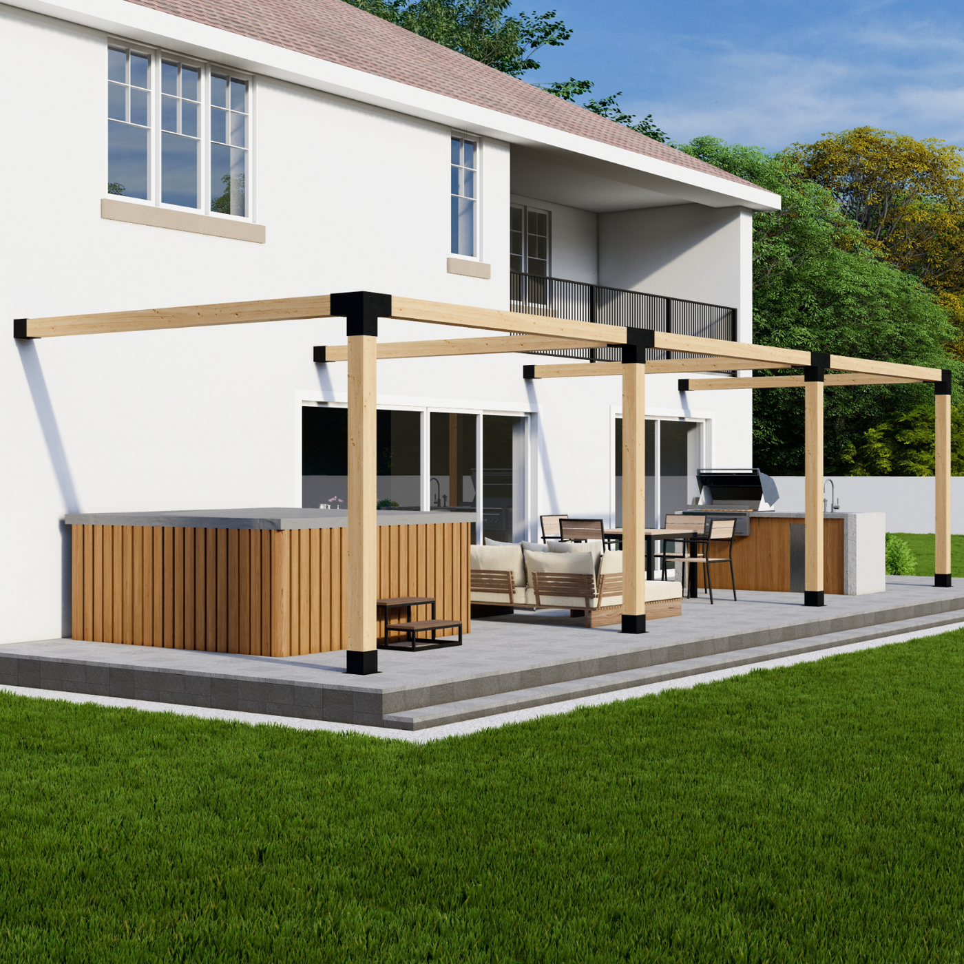 Timber Frame Pergola Kit - 20% Off + Free Shipping