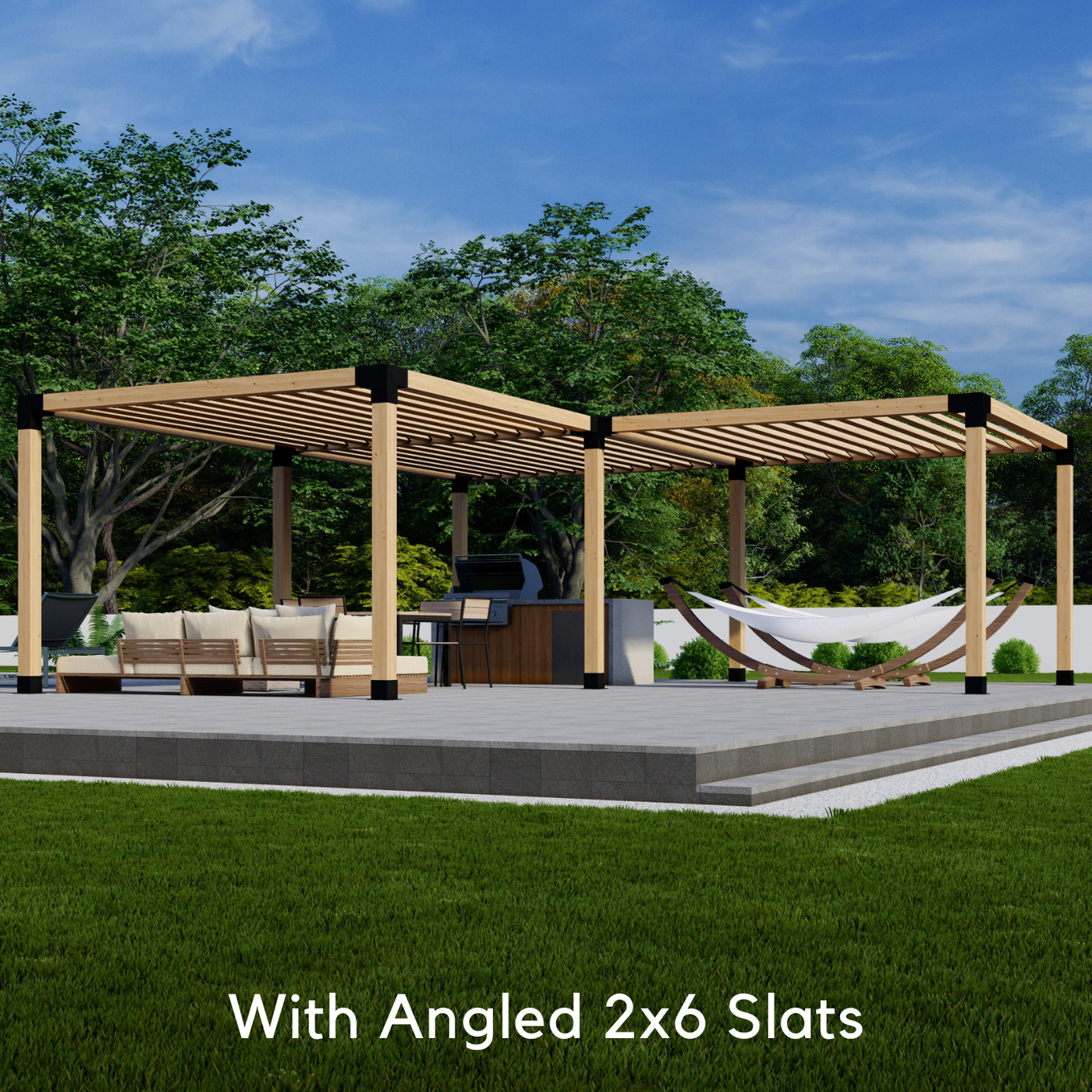 L-Shape Pergola Kit - 20% Off + Free Shipping