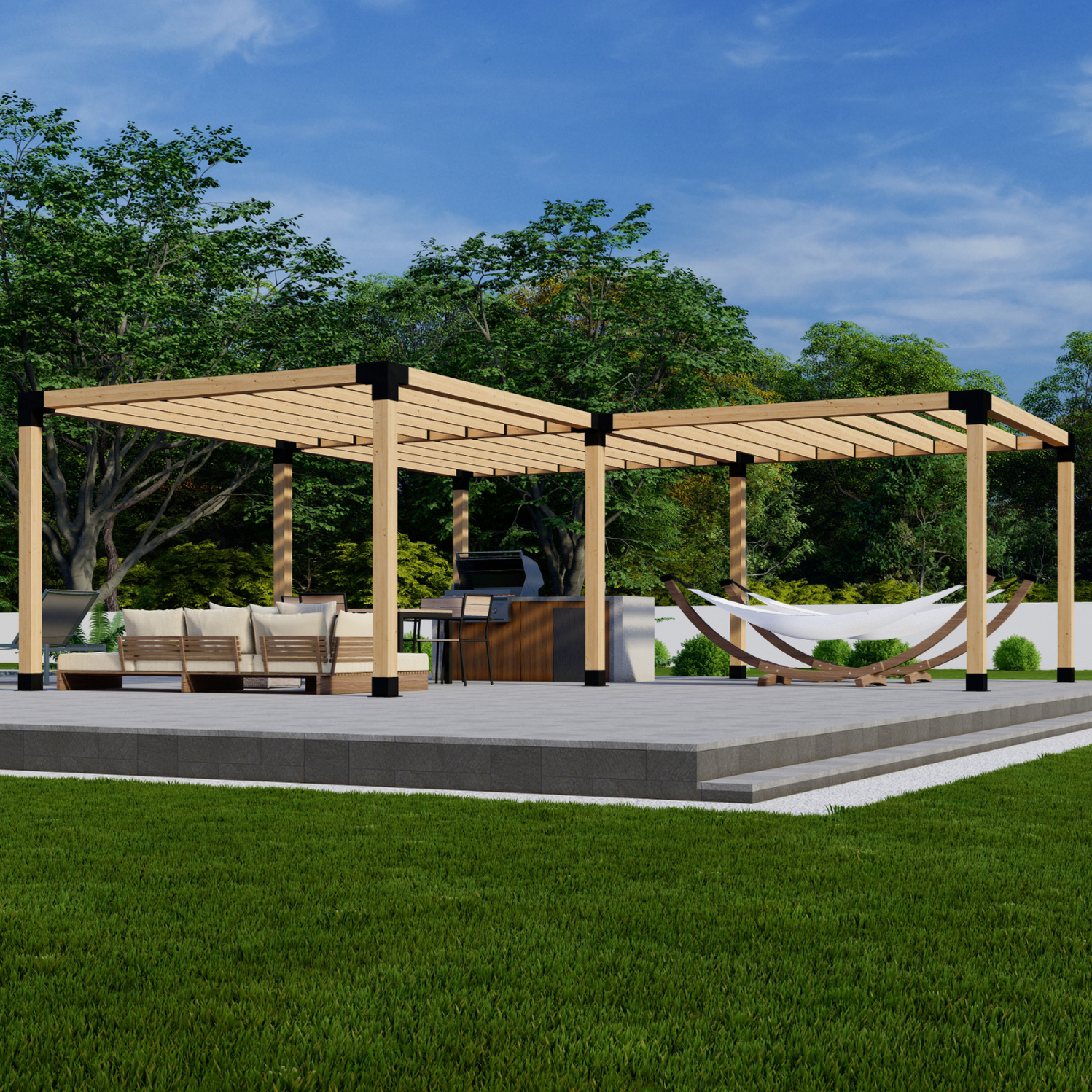 L-Shape Pergola Kit - 20% Off + Free Shipping
