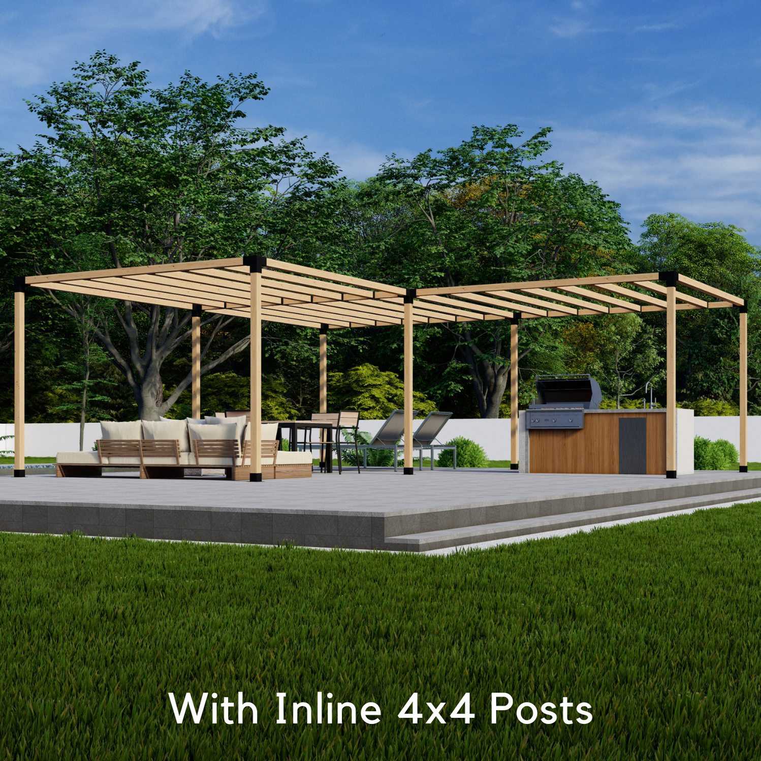 L-Shaped Pergola Kit - 20% Off + Free Shipping