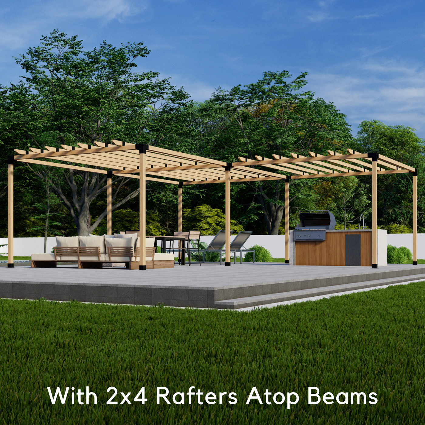 L-Shaped Pergola Kit - 20% Off + Free Shipping