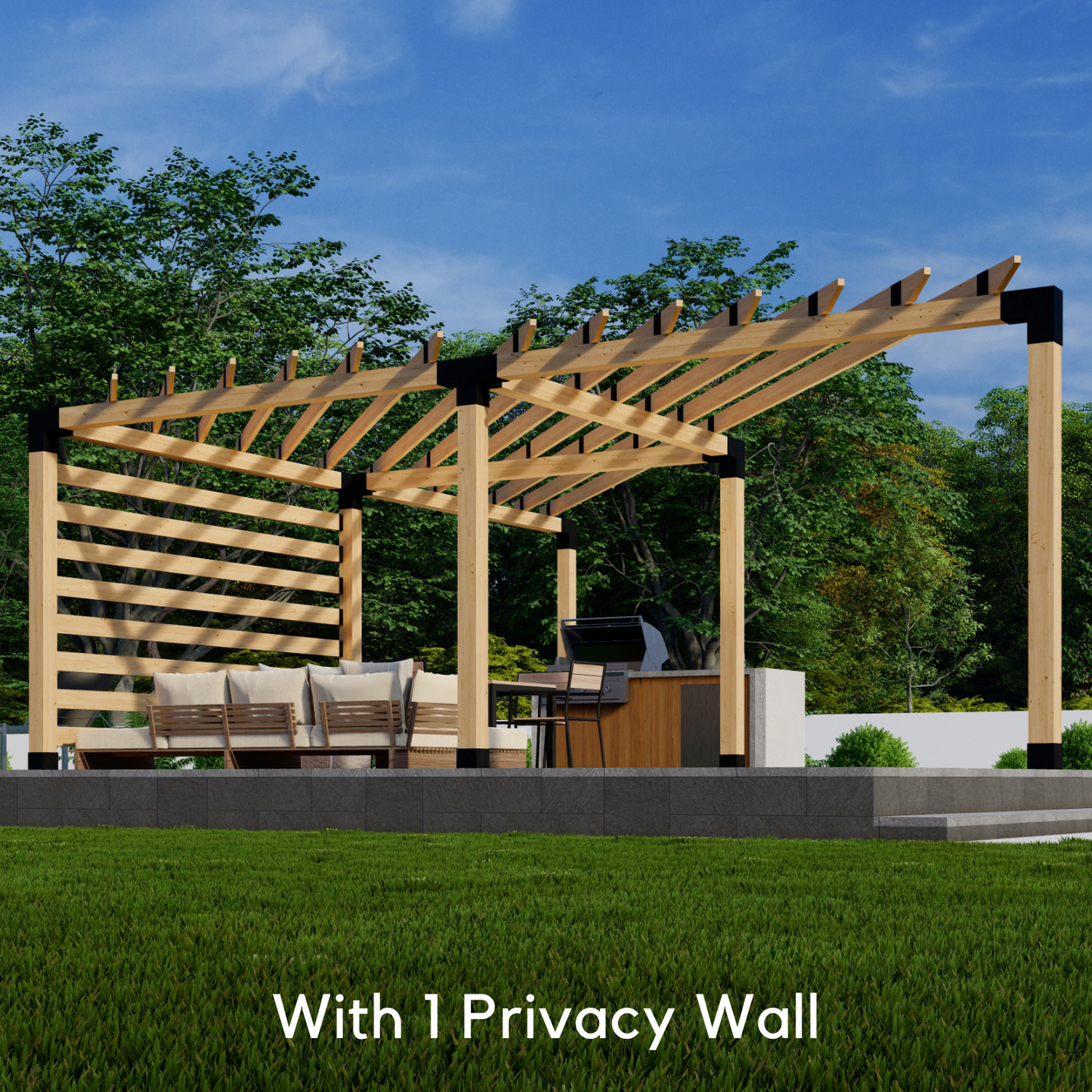Kit for Corner Pergola w/ Roof - 20% Off + Free Shipping
