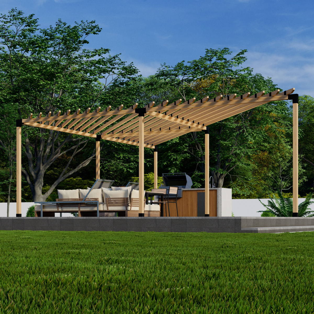3-Sided Triangular Pergola Kit - 20% Off + Free Shipping