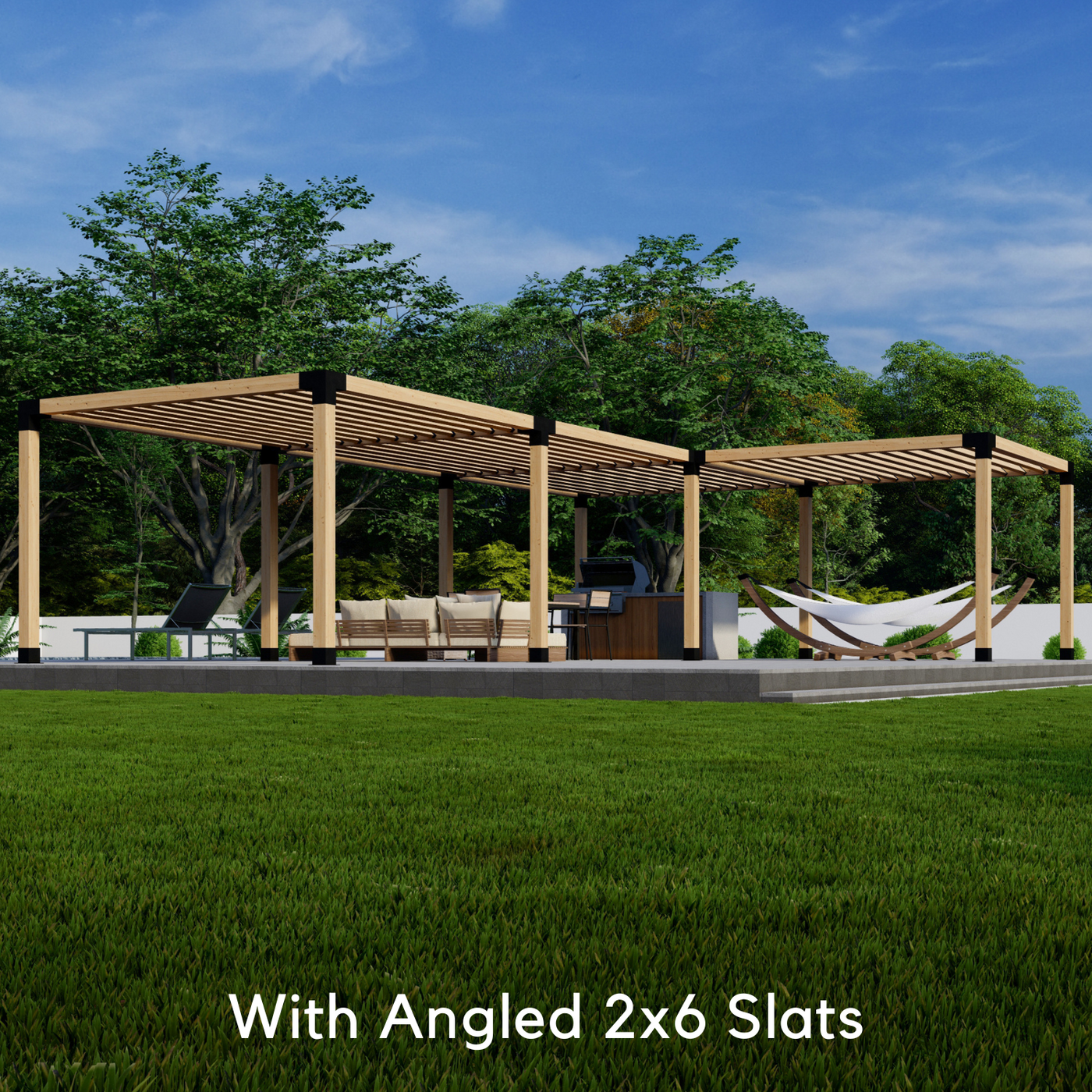 Corner L-Shaped Pergola Kit - 20% Off + Free Shipping