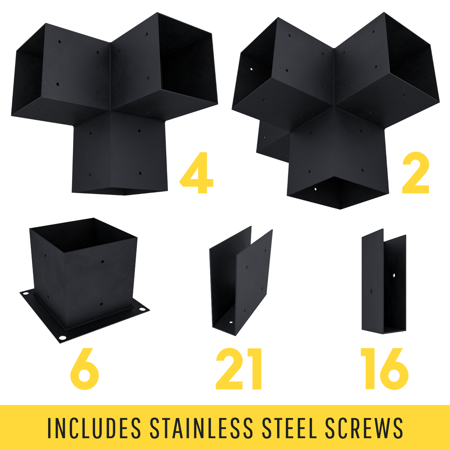 Set of 6x6 Brackets for Pergola - 20% Off + Free Shipping