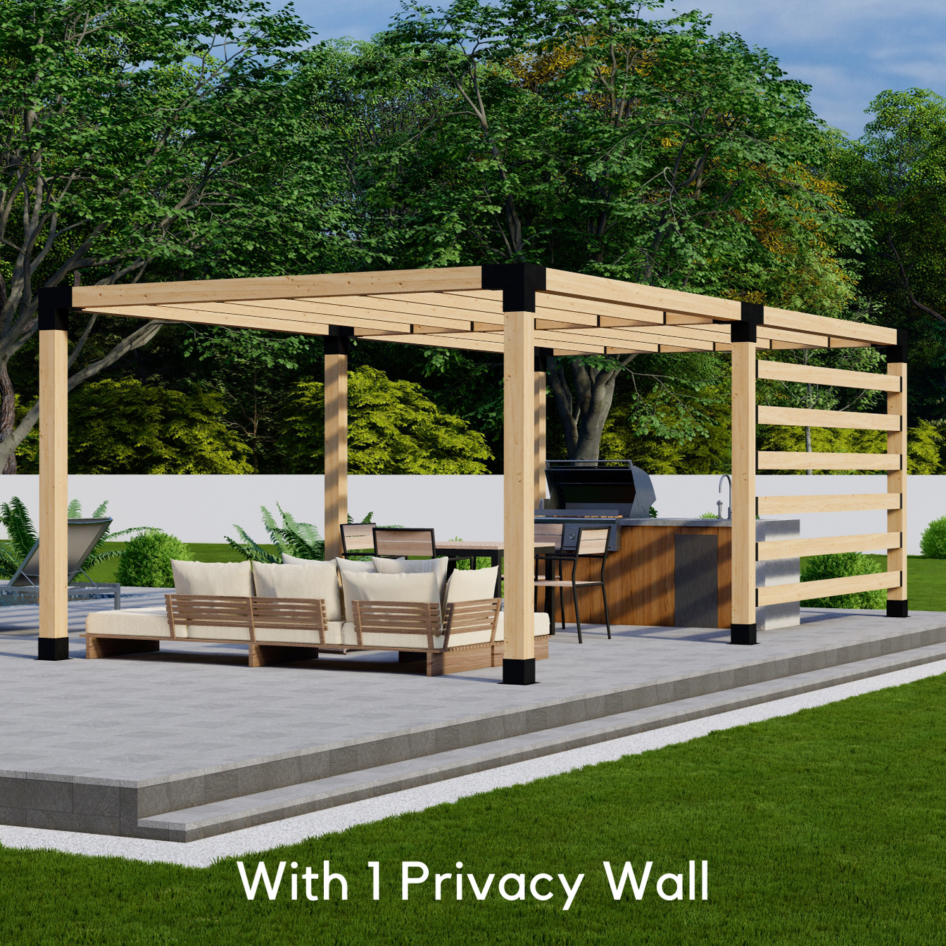 Modern Slatted Pergola Kit - 20% Off + Free Shipping