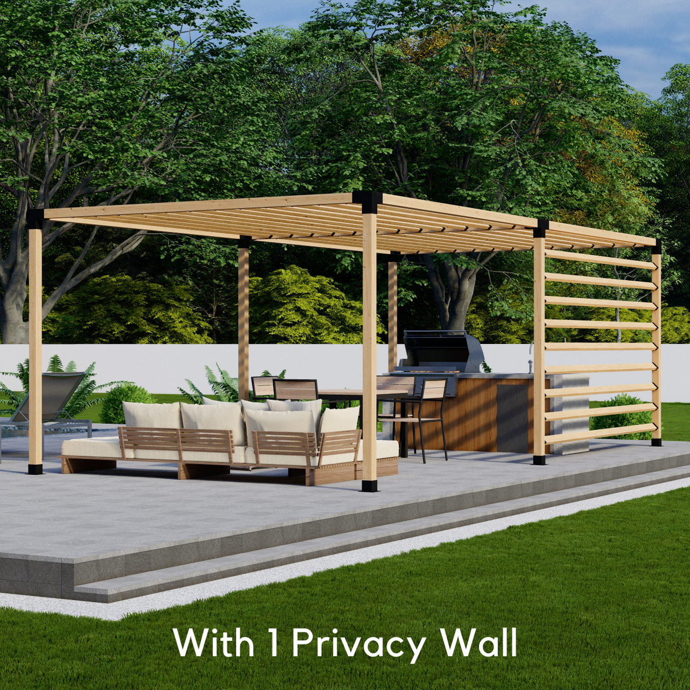 Kit for Pergola With Angled Slats - 20% Off + Ships Free