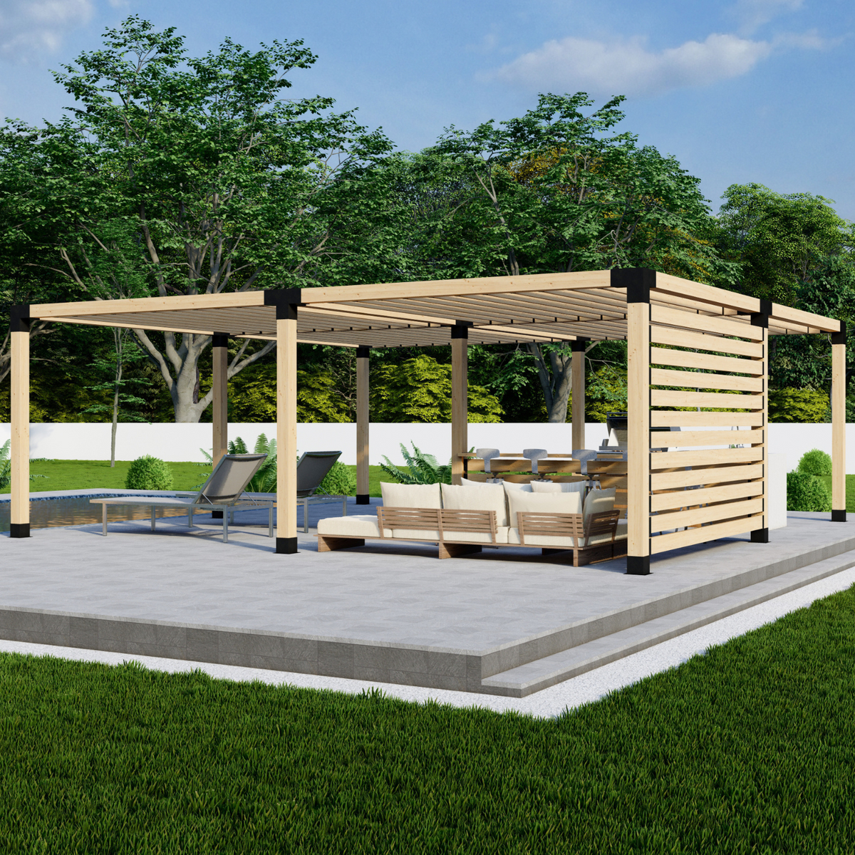 Kit for 2x2 Pergola With Roof - 20% Off + Free Shipping