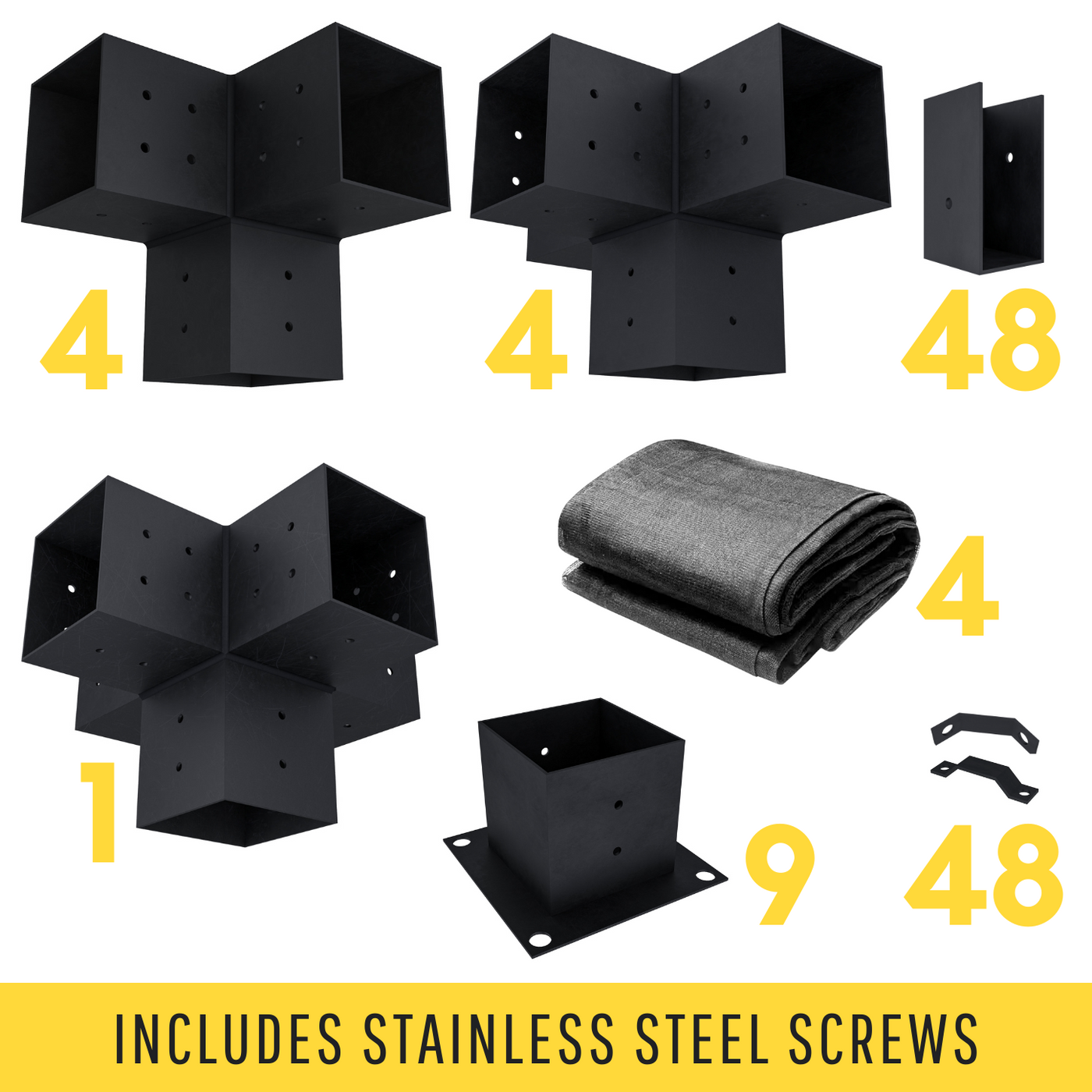 Kit w/ Pergola Bracing Brackets + Top Canopies - 20% Off