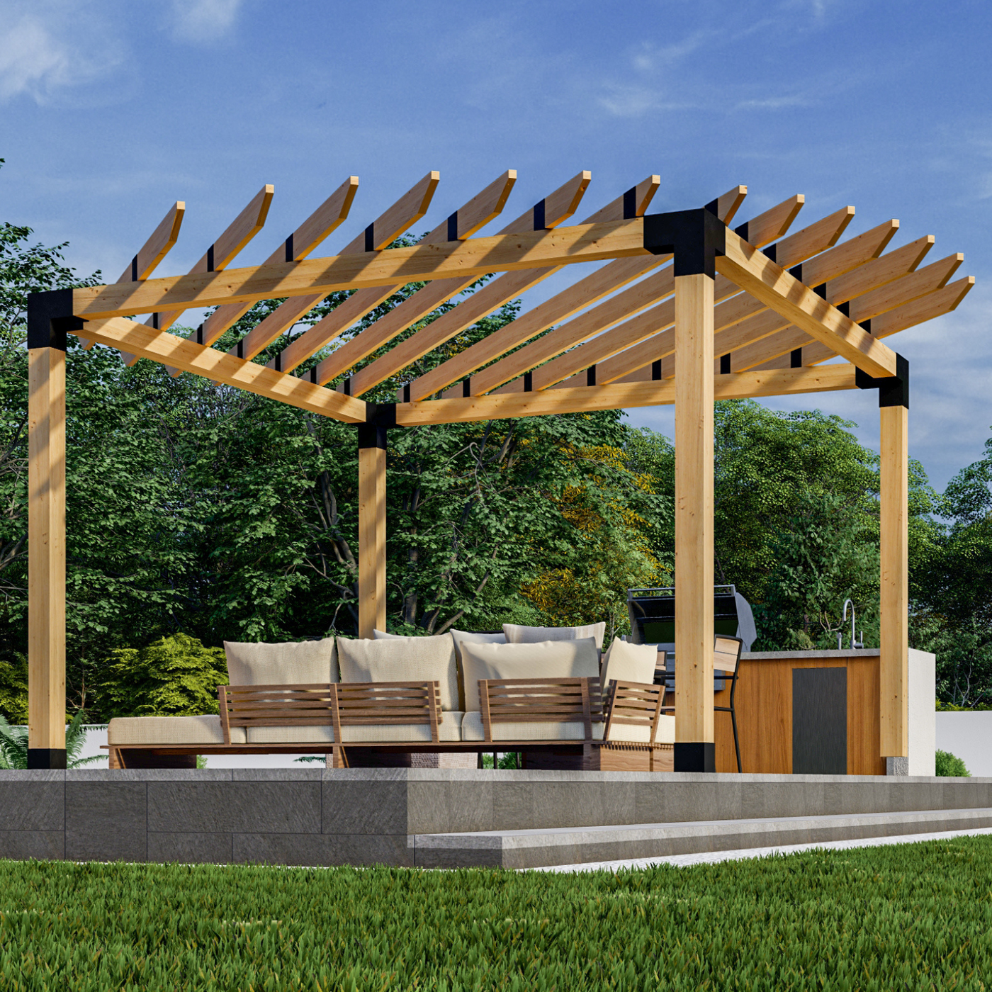 Kit for Circular Pergola With Roof - 20% Off