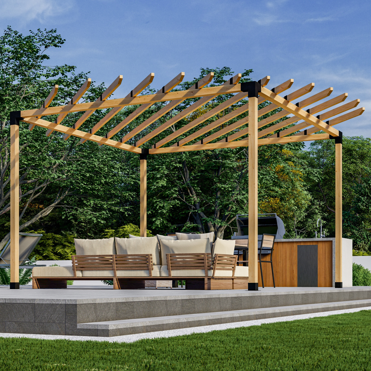 Kit for Round Pergola With Roof - 20% Off + Free Shipping