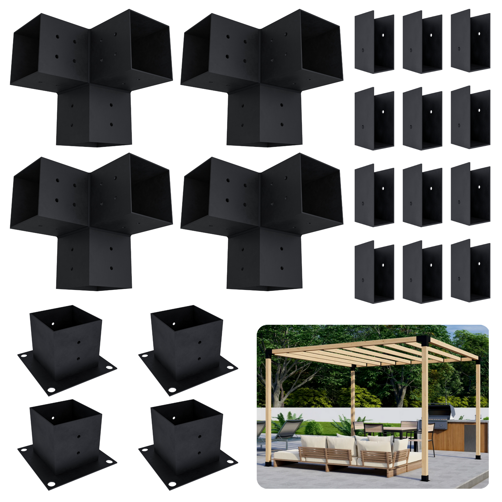 Freestanding 8x10 Pergola Kit with Roof - 20% Off