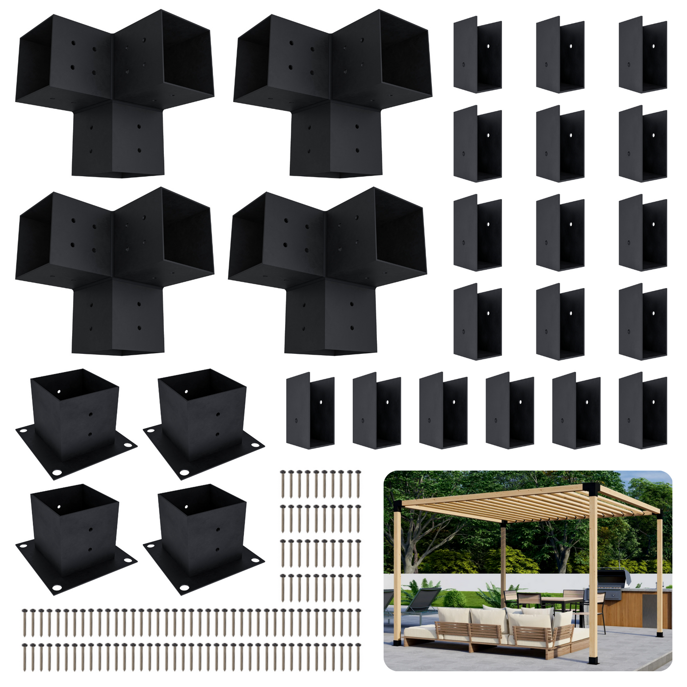Freestanding 10x8 Pergola Kit with Roof - 20% Off