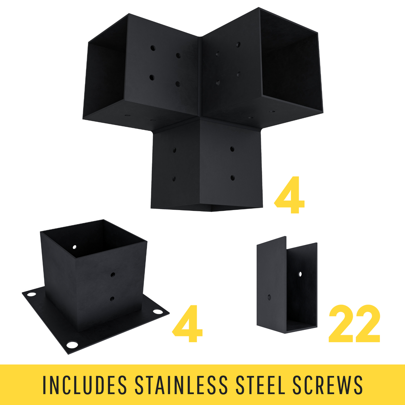 Pergola 4x4 Brackets Kit - 20% Off + Free Shipping