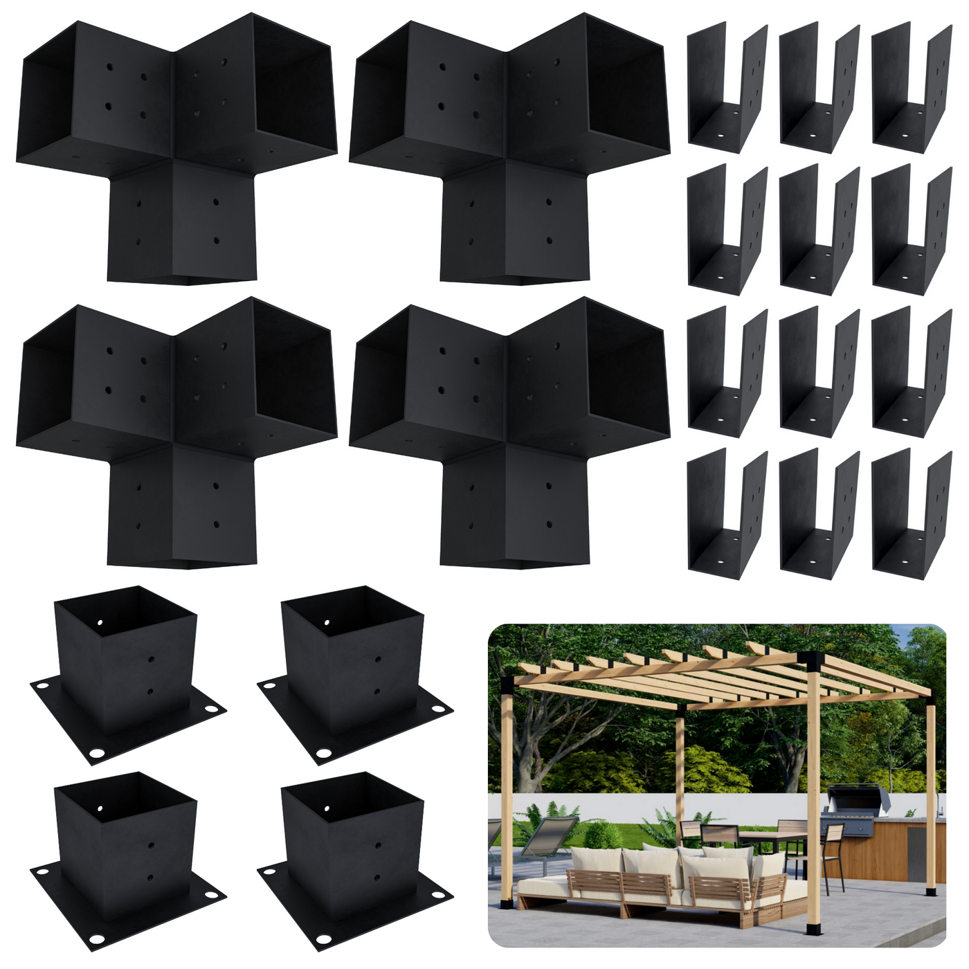 Freestanding 5x10 Pergola Kit with Roof - 20% Off