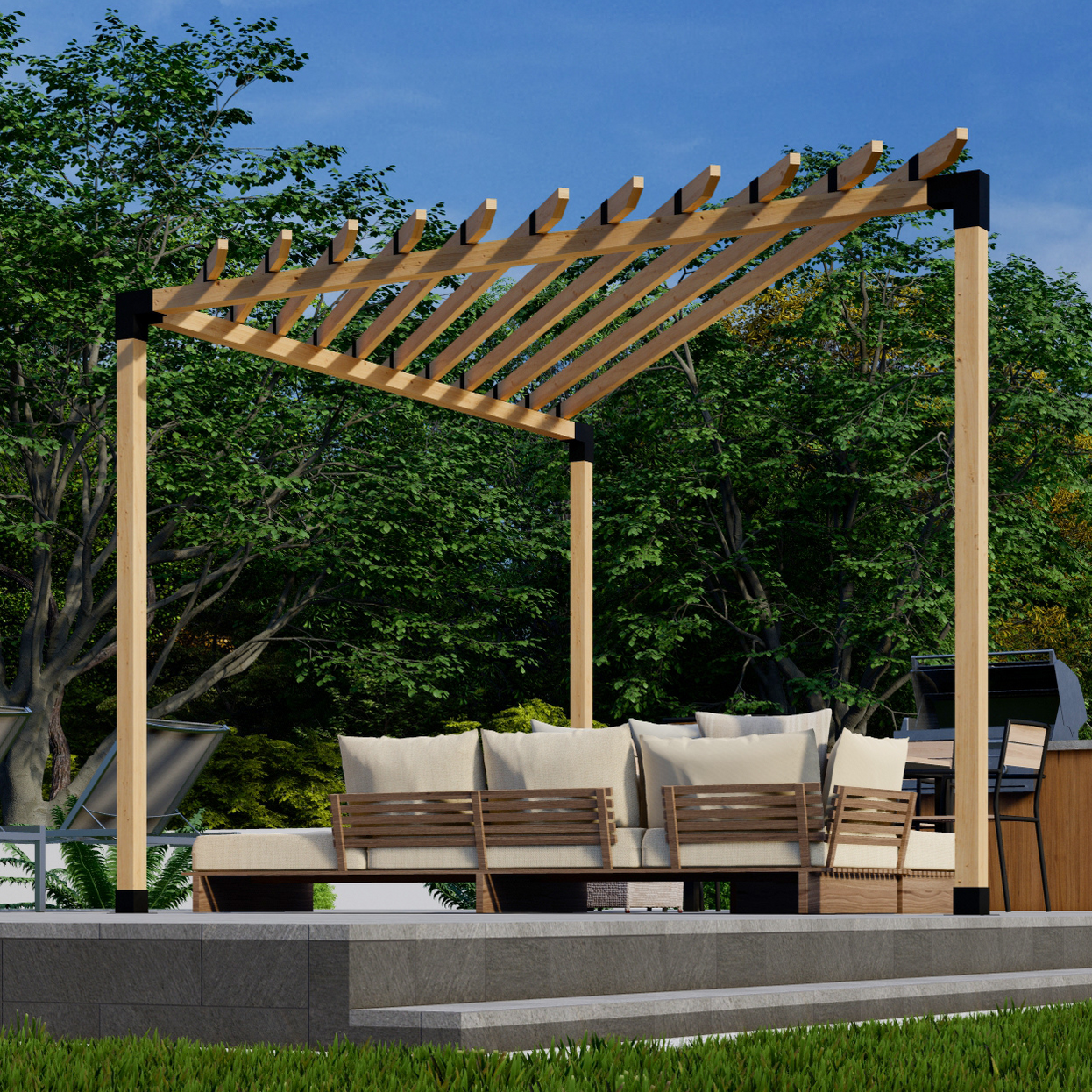 Kit for Triangle Pergola With Roof - 20% Off