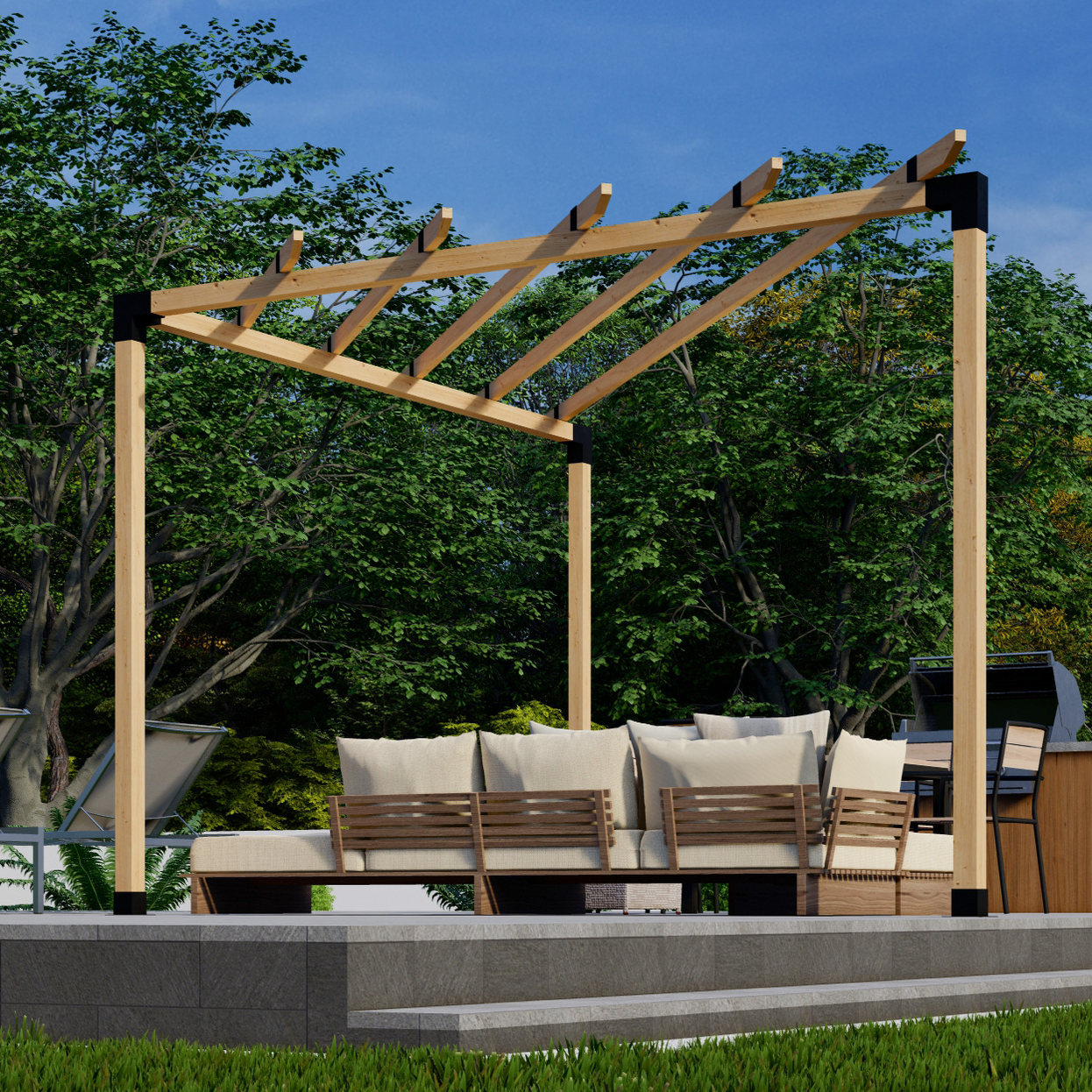 3-Sided Pergola Kit - 20% Off + Free Shipping