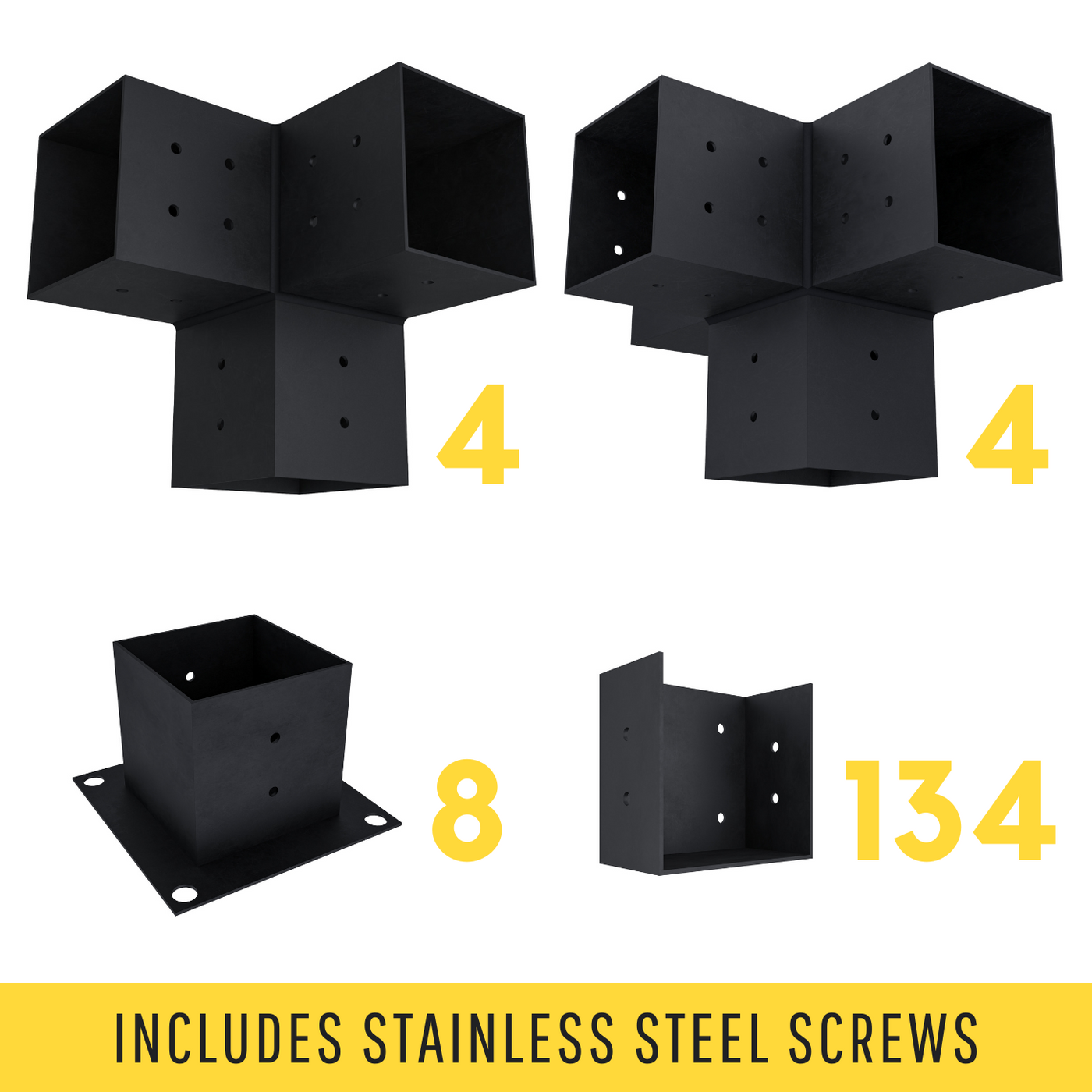 Set of 4x4 Brackets for Pergola - 20% Off + Free Shipping