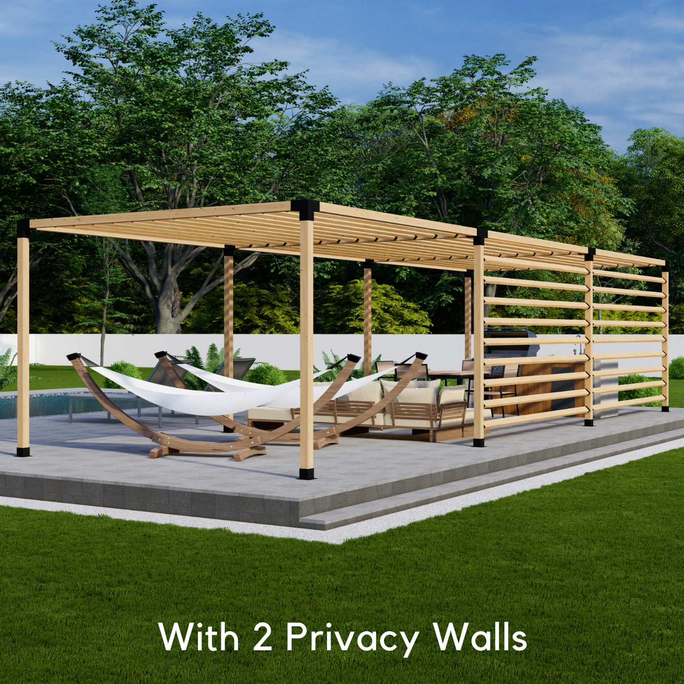 Angled-Roof Pergola Kit - 20% Off + Free Shipping