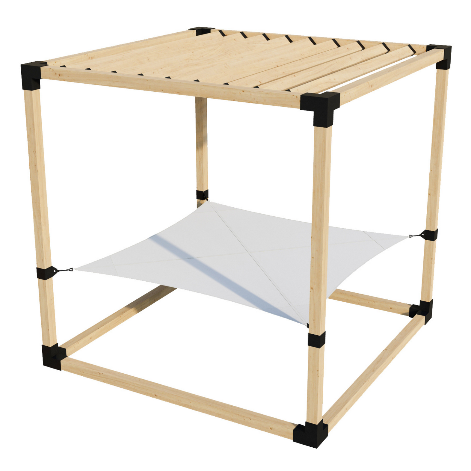 Pergola Privacy Wall Kit for Angled 2x6 Slats