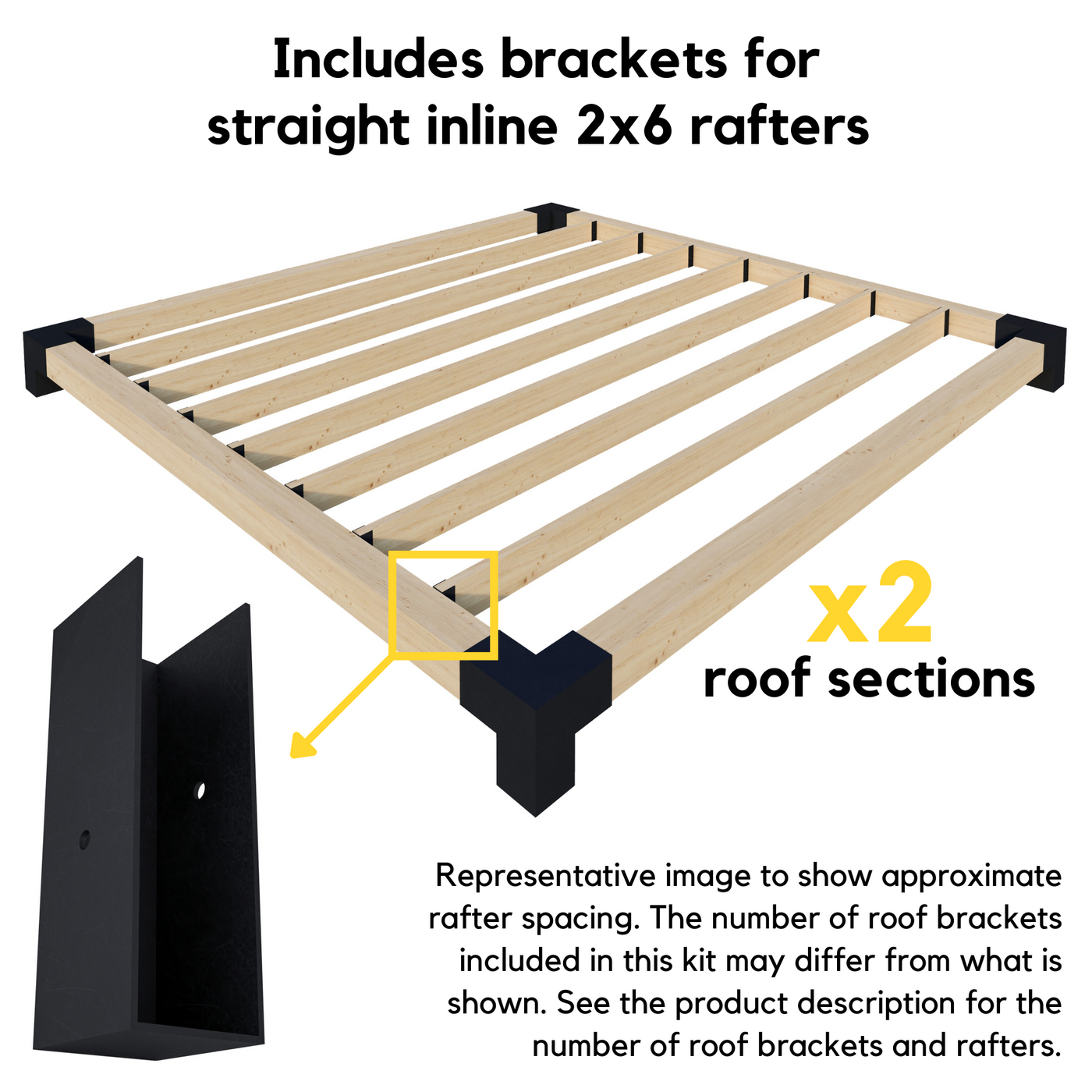 12 x 16 Pergola Attached to House with Roof - 20% Off