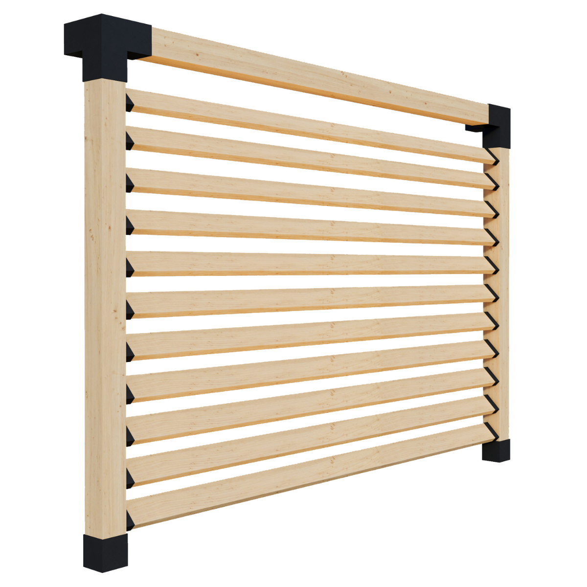 Pergola Privacy Wall Kit for Angled 2x6 Slats