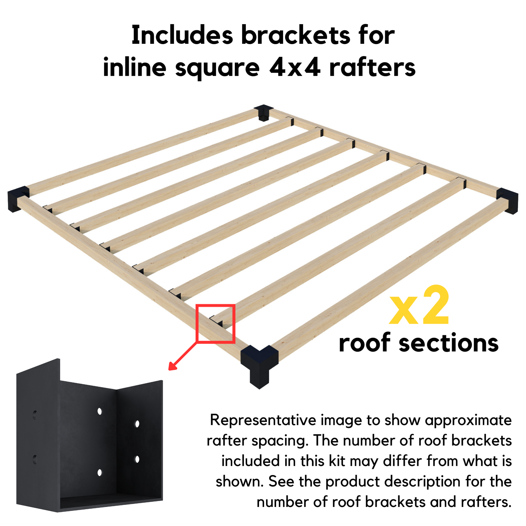 8x22 Pergola Off House with Roof - 20% Off