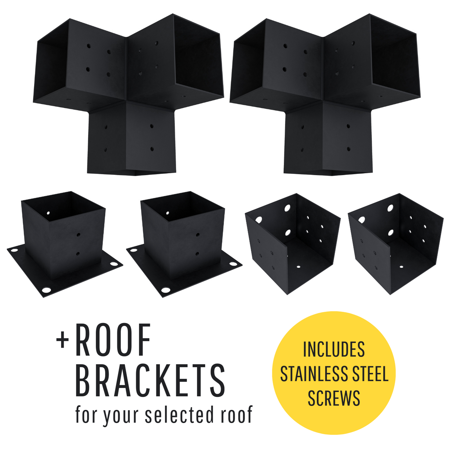 8x8 Pergola Off House with Roof - DIY Pergola Hardware Kit