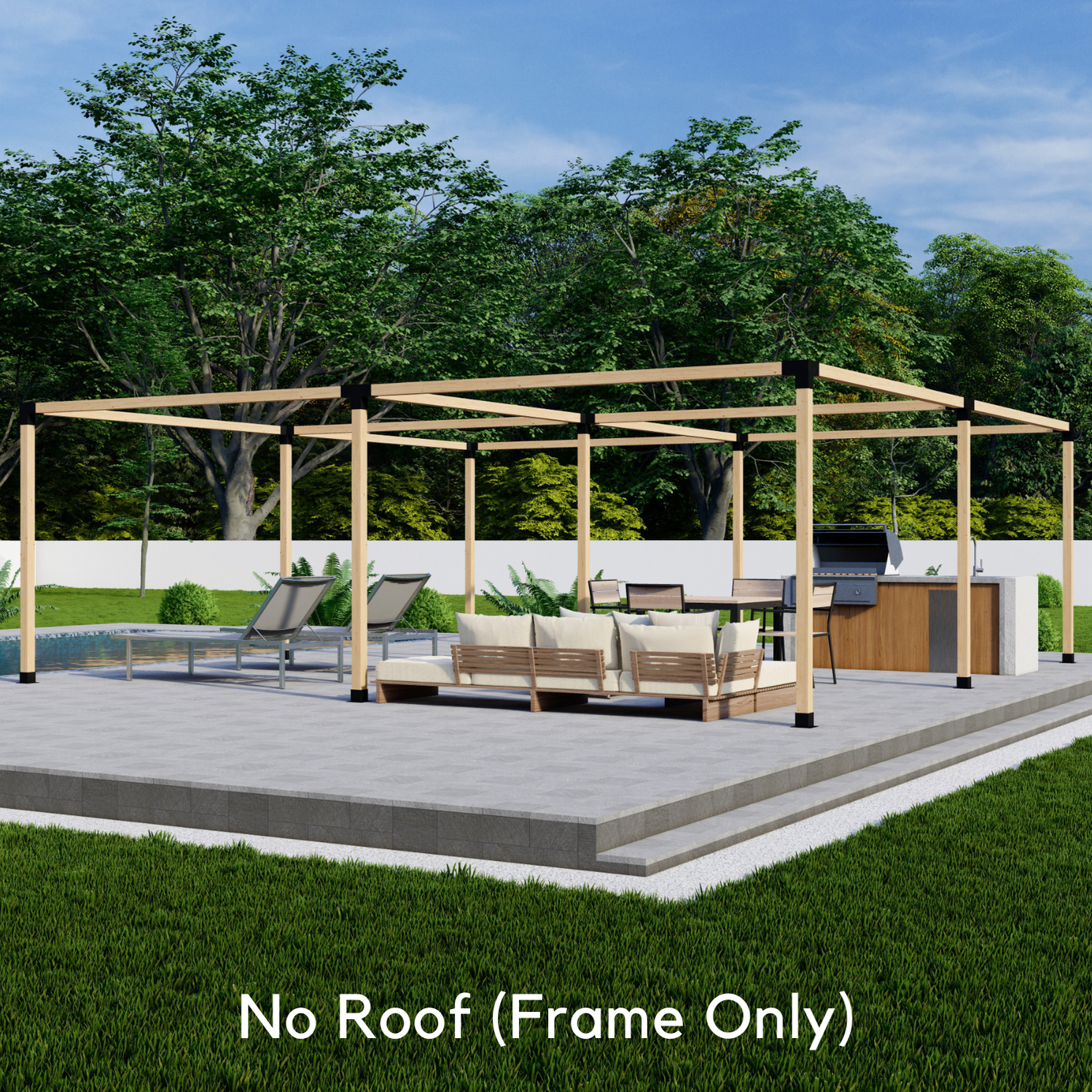 Freestanding 18x14 Pergola Kit with Roof - 20% Off