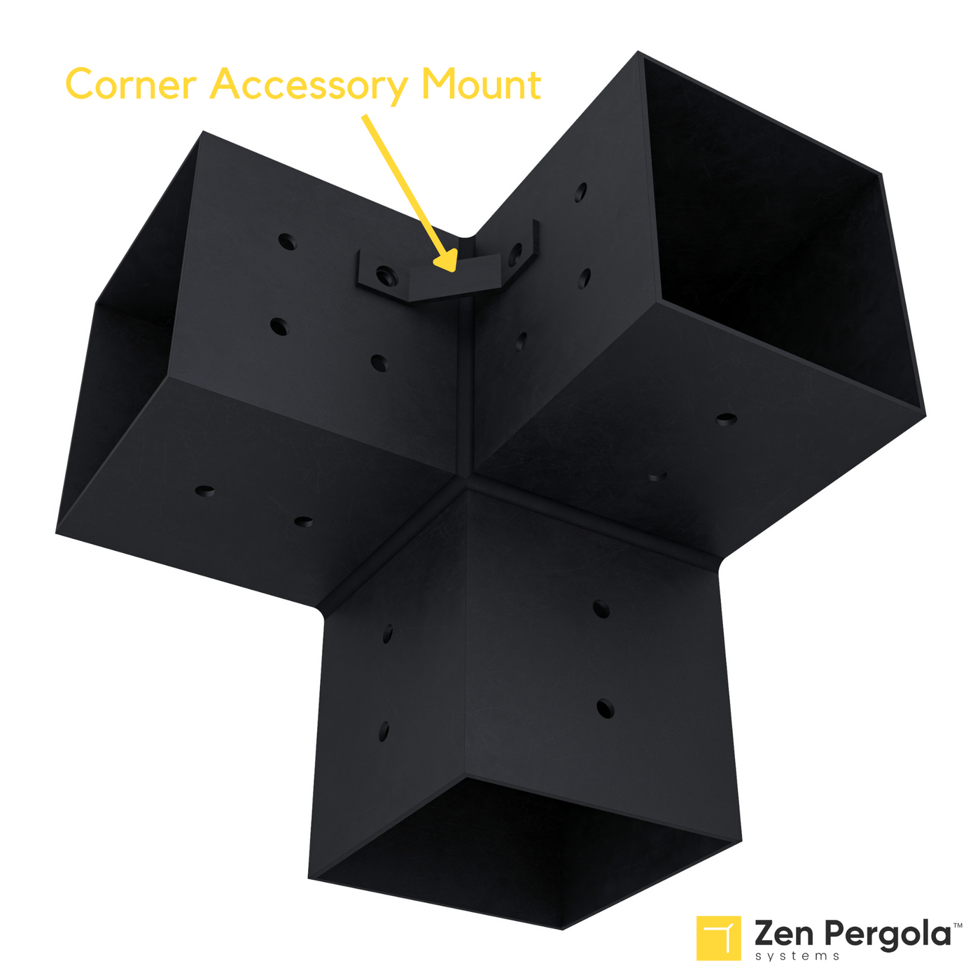 Pergola Corner Accessory Mounts for Shade Canopies & Lights