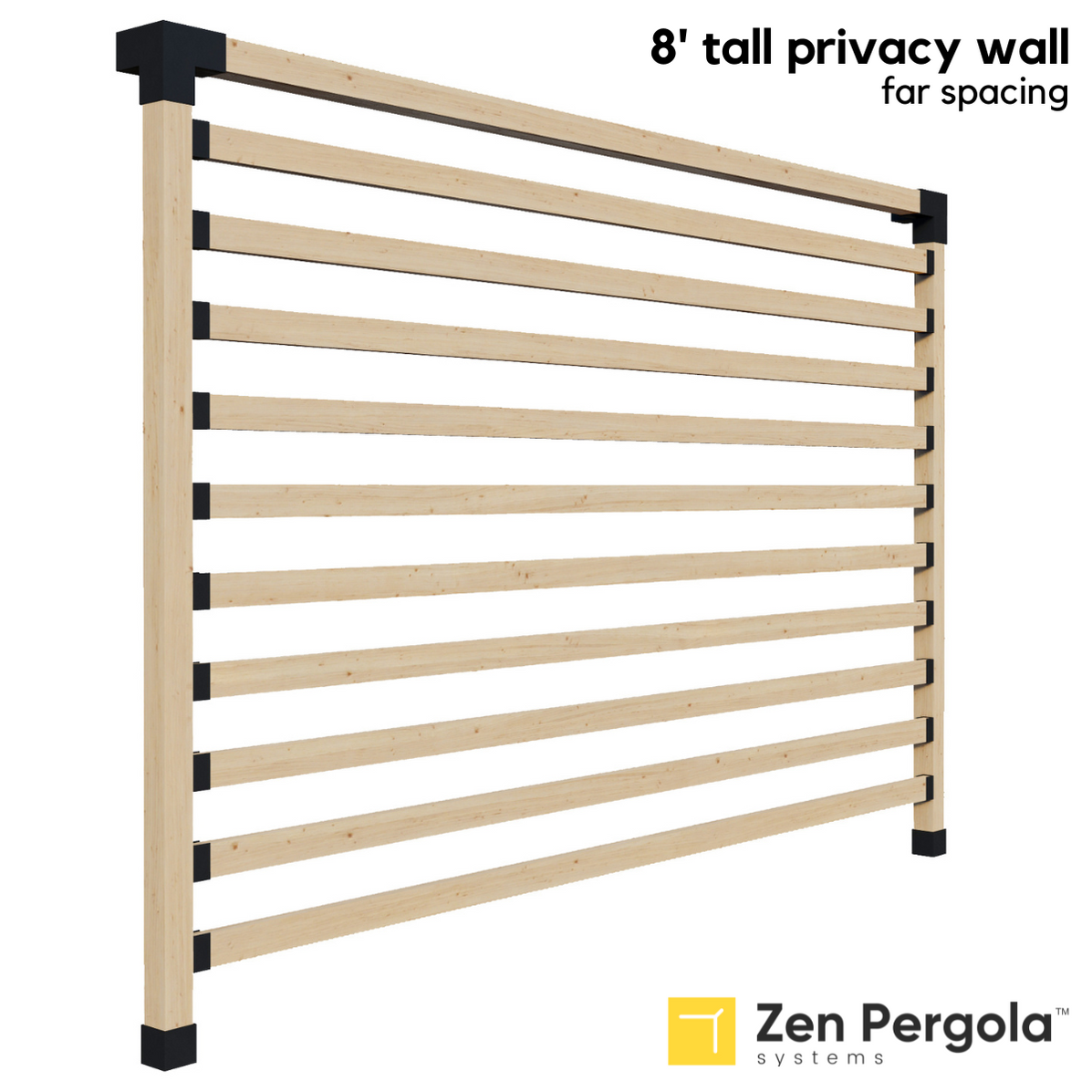 Pergola Privacy Wall Kit for 2x4 Slats - 20% Off